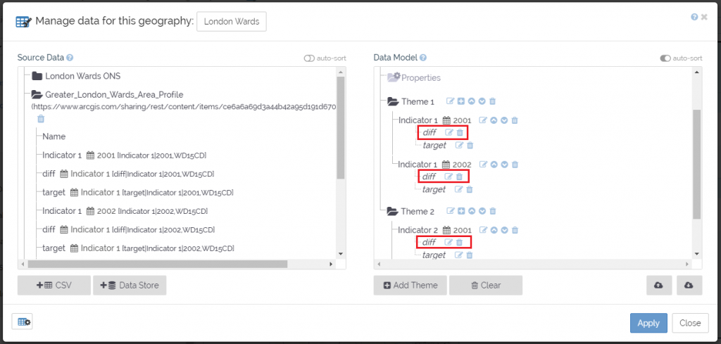Area Profile Layout – Dashboard Builder AGOL Help
